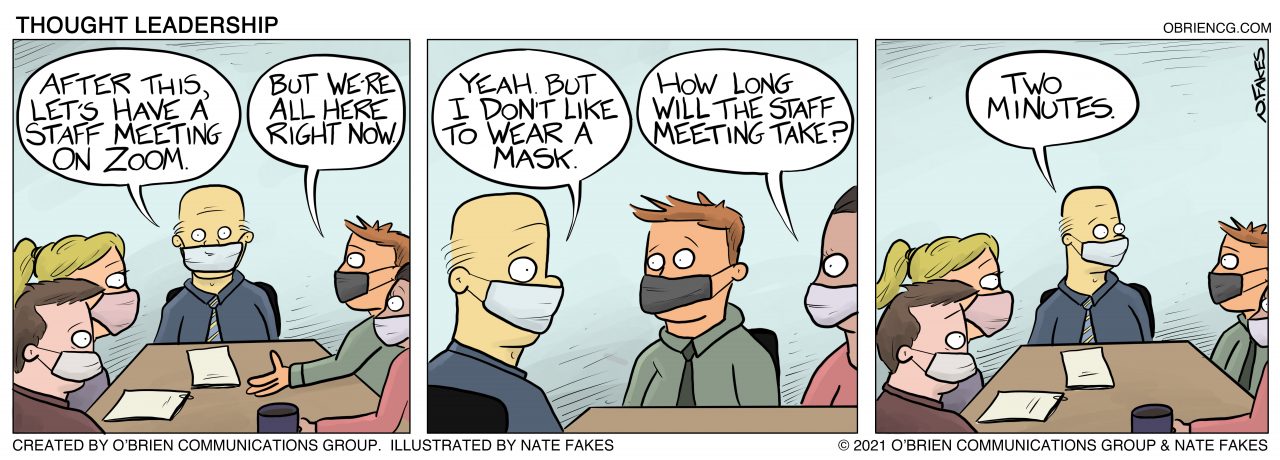 Thought Leadership - A comic by O'Brien Communications Group